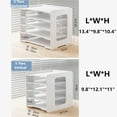 Cipaher 5-Tier Office Desktop Organizer White Paper File Rack Wooden ...
