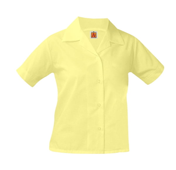 School Uniform Girls Short Sleeve Pointed Collar Blouse - Walmart.com