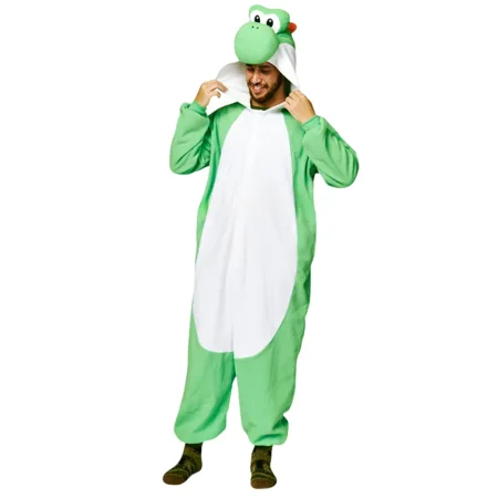 New Mario Bros Yoshi One Piece Pajamas Anime Men Halloween Cosplay ...