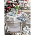 Blue Sailboat Round Outdoor Tablecloth with Umbrella Hole Ocean Blue ...
