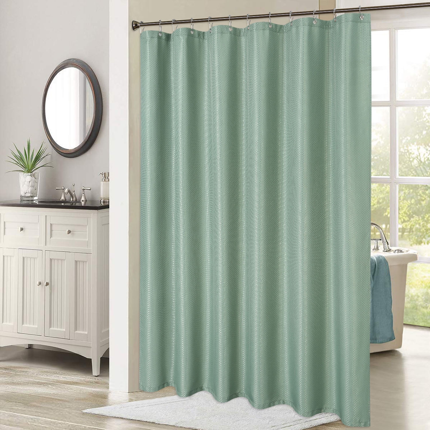 FairOnly Fabric Shower Curtain 72" x 72" Water Resistant Heavy Weight ...