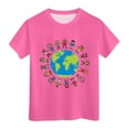 Boys Tshirts Kids Earth Day Cartoon Print Short Sleeve Tee Girls Tops ...