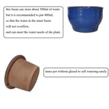 Dphagesy African Violet pots 6 in Round Blue Ceramic Violet Pot with ...