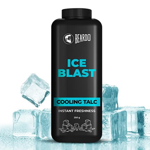 Beardo Ice Blast Talc Powder For Men | Instant Icy Cooling Talcum ...