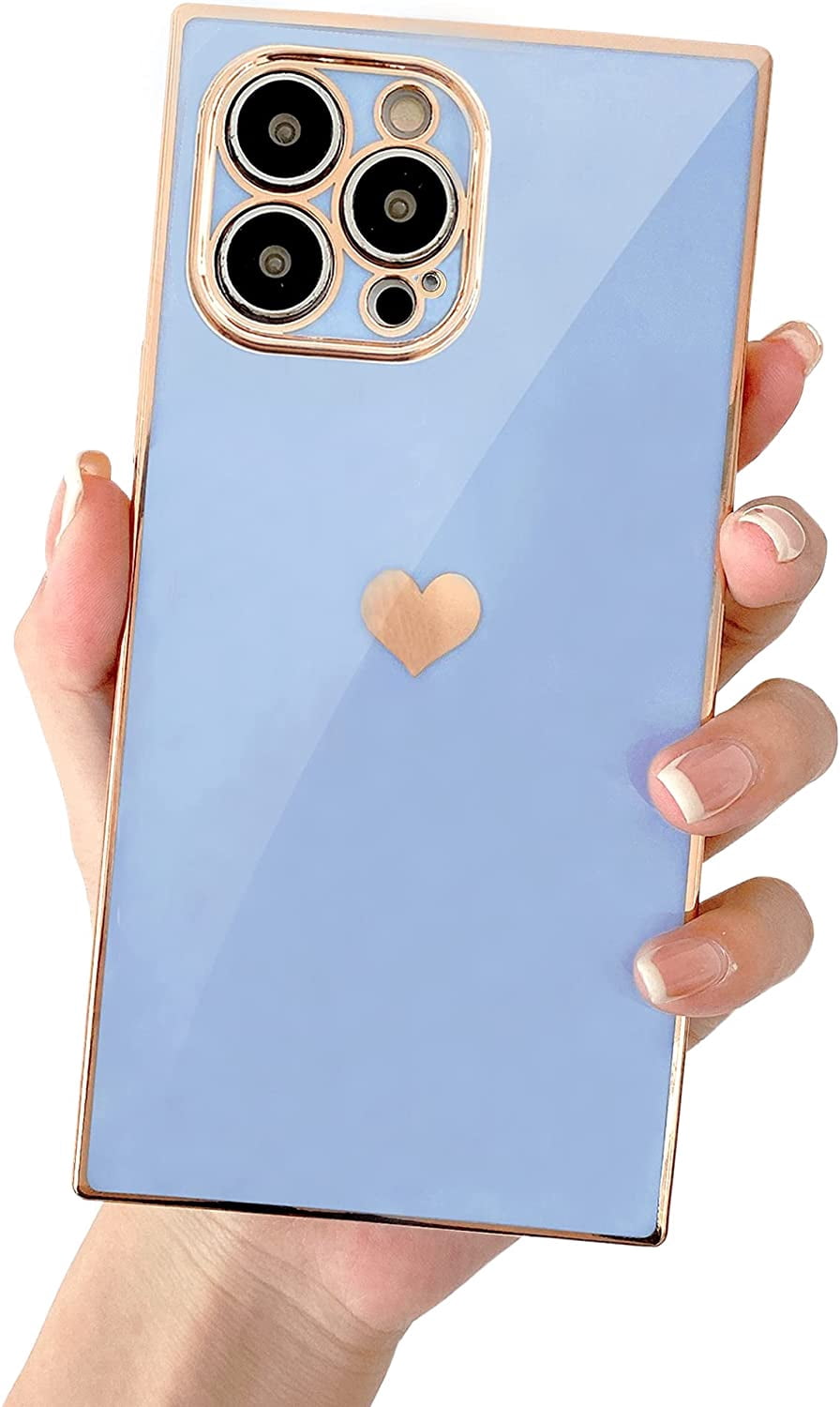 Square iPhone 13 Pro Max Case,Cute Full Camera Lens Protection ...