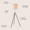 67-inch black/Bronze gold adjustable tripod floor lamp, Medieval Modern ...