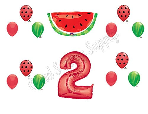 WATERMELON Second 2nd Birthday Party Balloons Decoration Supplies Tutti ...