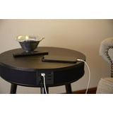 DecorTech Round End Table with Bluetooth Speaker and USB Charging Port ...