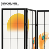 MoNiBloom 4 Panel Wood Room Divider, 6Ft Tall Folding Privacy Screen ...