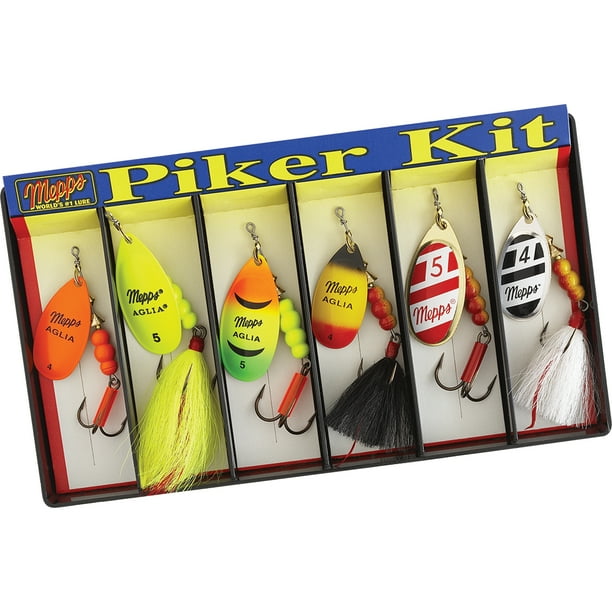 Mepps Piker Kit - #4 and #5 Aglia Spinners Assortment for Pike ...