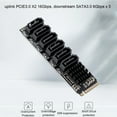 M.2 to SATA3.0 Adapter Card 6Gbps High Speed ASM1166 PCIE SATA ...