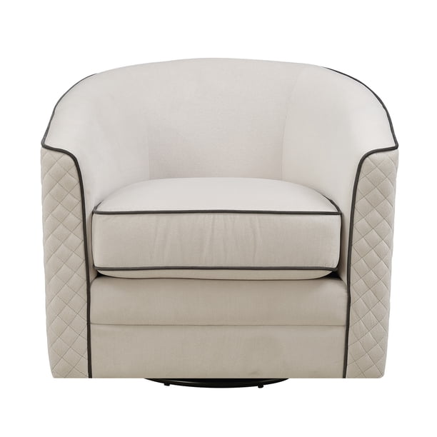 Emerald Home Roe Tan Accent Chair with Diamond Quilted Upholstery And ...