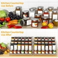 Spice rack organizer, cabinet spice rack, countertop adjustable depth ...