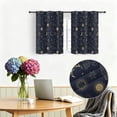 Sun and Moon Gothic Pattern Blackout Curtains,Triple Weaved Fabric ...