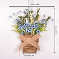 Spring Artificial Flower Basket Door Hanging, Floral Wall Basket Wreath ...