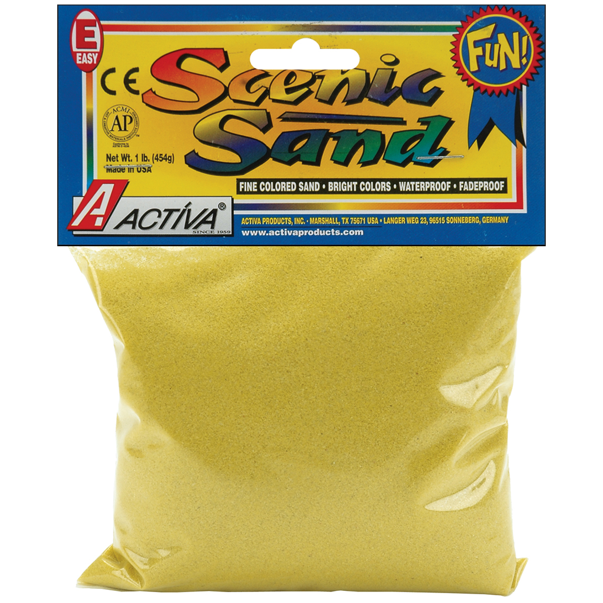 ACTÍVA 1 lb. Bag of Bright Yellow Colored Sand - Scenic Sand - Walmart.com