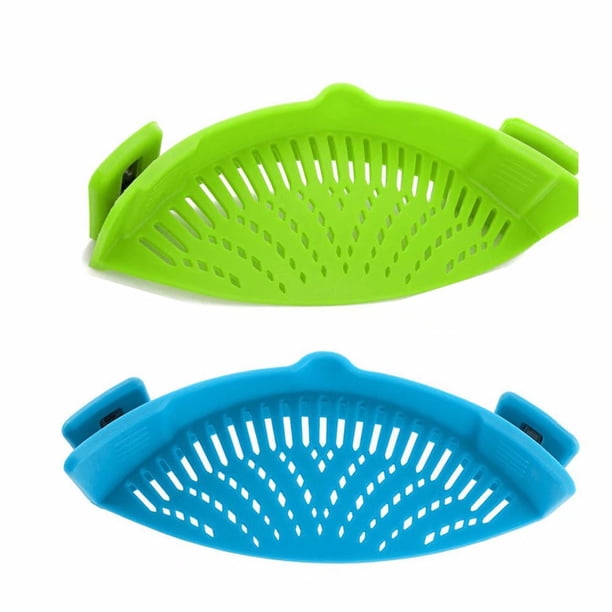 Colador de silicona con 2 embudos plegables: conecta el colador a la ...