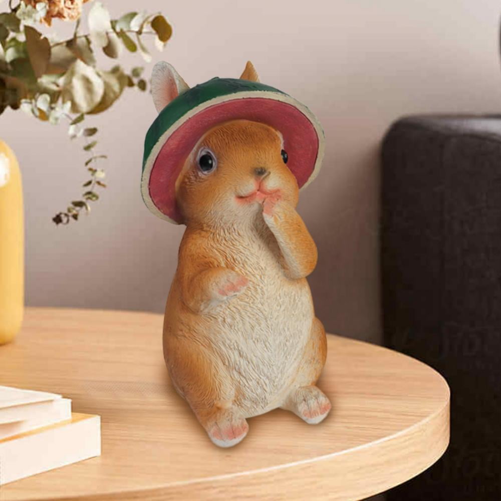 Rabbit Resin Statue Cute Funny Garden Statue Decoration Easter Ornament ...