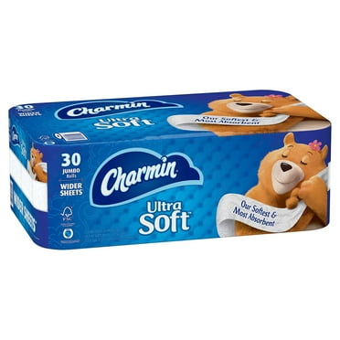 "Charmin Ultra Soft Bath Tissue Jumbo Roll 2-Ply 4.5"" x 4.2"" 205 ...