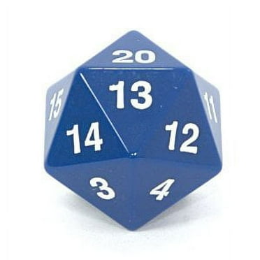 Koplow Games 55mm Jumbo 20-Sided D20 Countdown Dice - Transparent ...