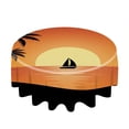 Chilfamy Round Tablecloth,Minimalist Island Sunset Premium Polyester ...
