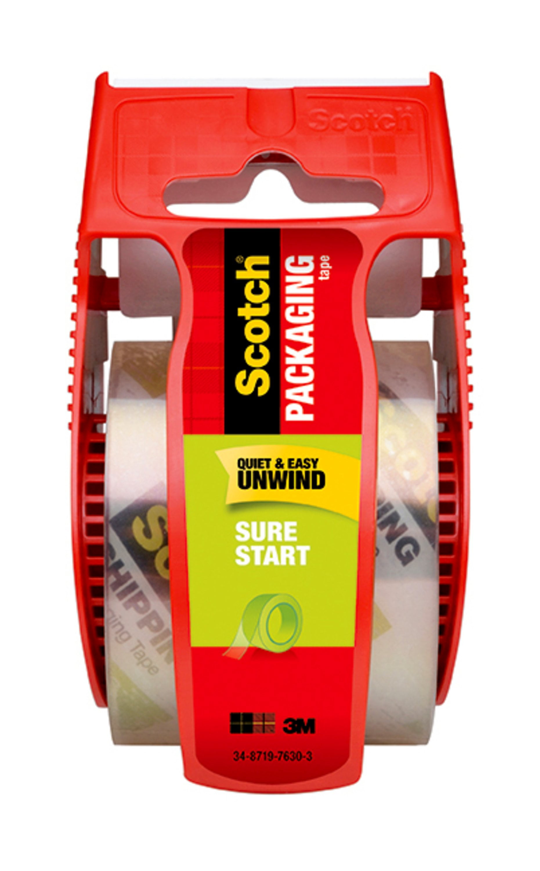 Scotch Sure Start Packaging Tape Dispenser Clear 1 88 X 800 1
