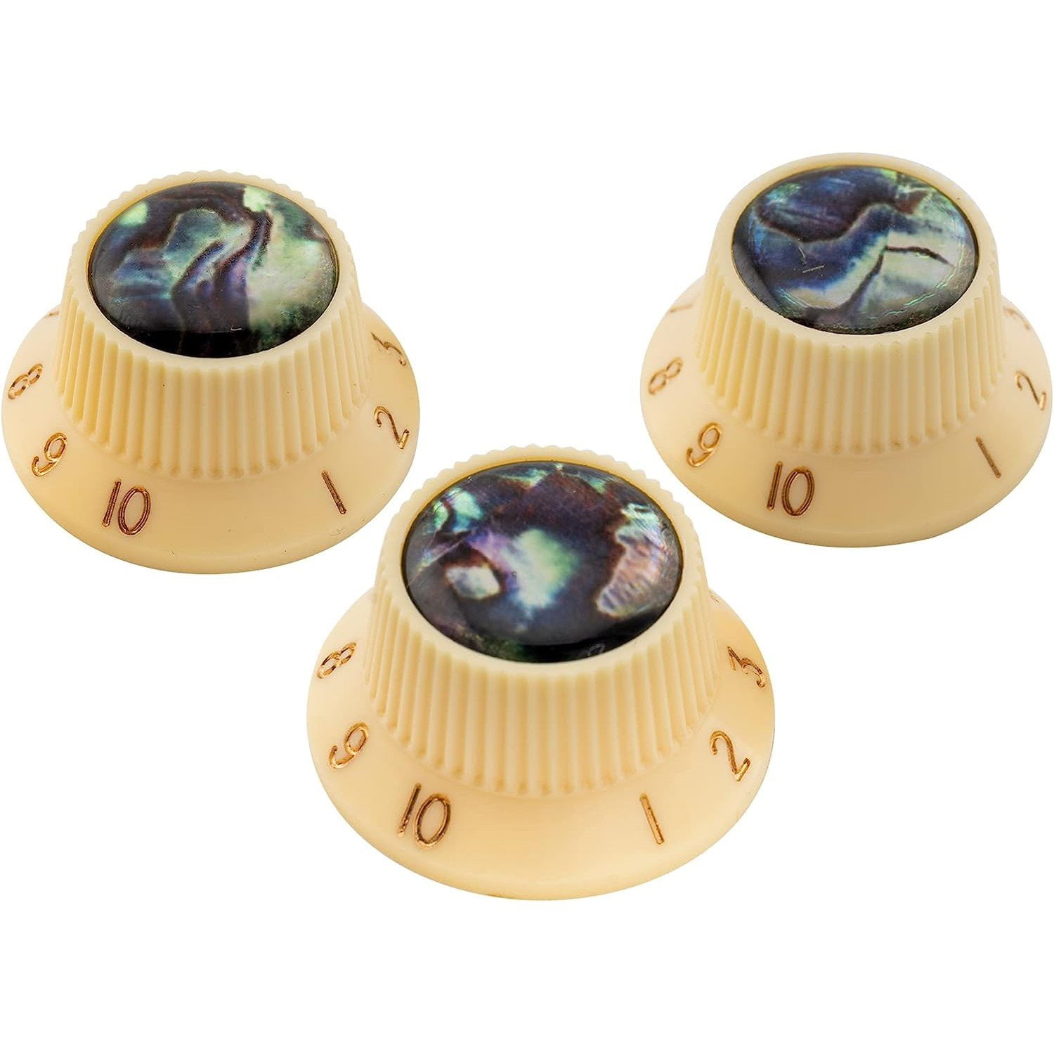 3 Abalone Electric Guitar Custom Control Speed Dial Knobs IVory ST ...
