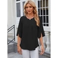 Spencer Women's 3/4 Sleeve Tops Dressy Casual Business Work Blouses ...