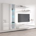 Wall Mounted Floating Modern Entertainment Center Fly A, White, A4 ...