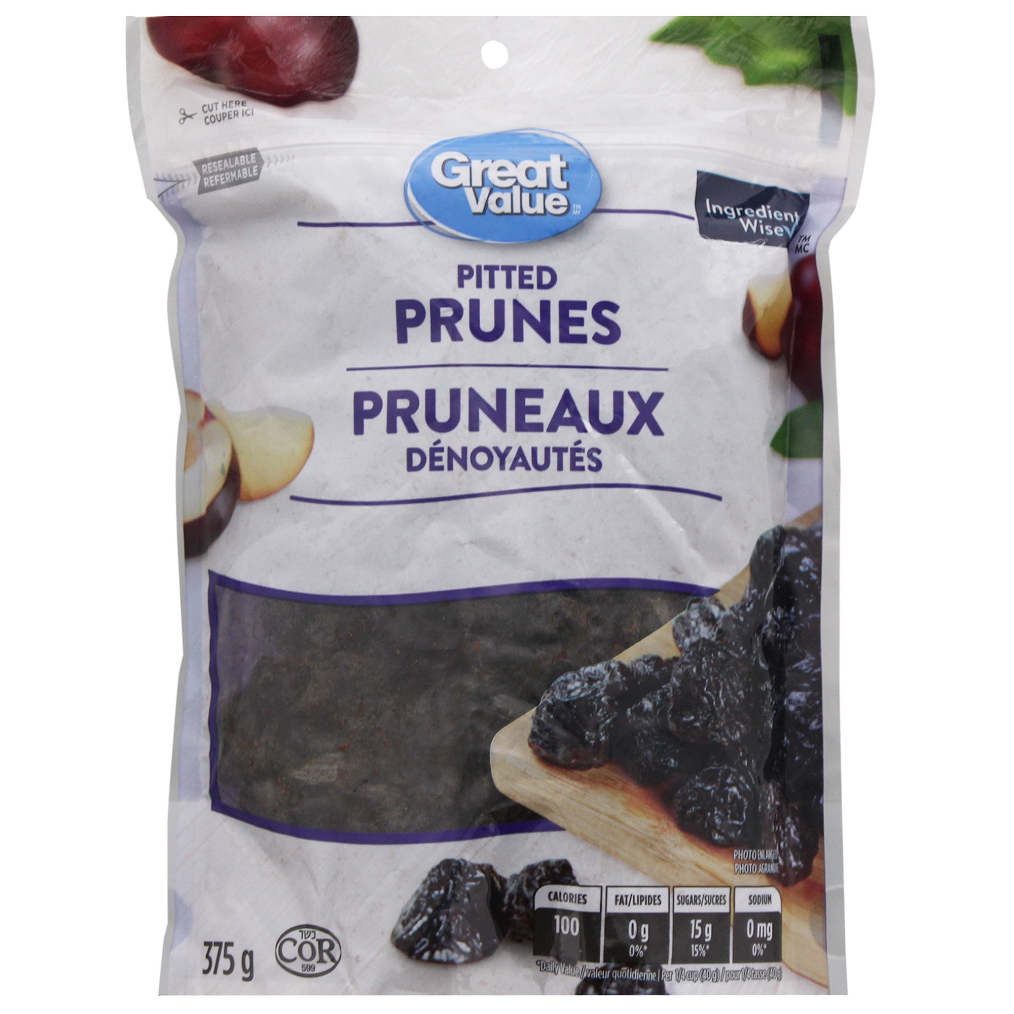 Click here for Great Value Pitted Prunes 375 G prices