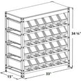 King's Rack 4-Tier Metal Storage Organizer with 24 Bins in Gray ...