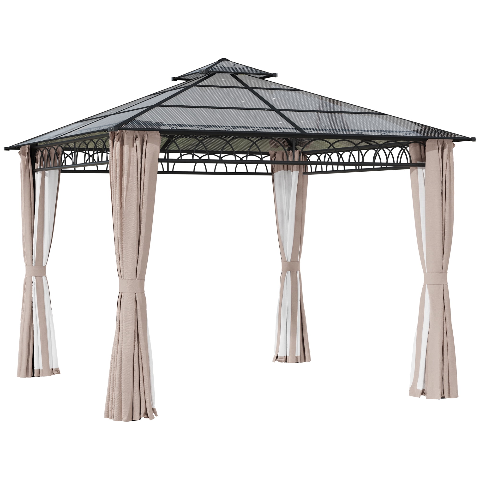 Click here for Outsunny 9 X 10 Double Roof Hardtop Gazebo With Ne... prices