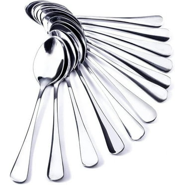 Jeaker Dinner Spoons Set of 12 Pieces, Stainless Steel Table Spoons Set ...