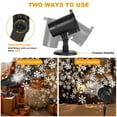 CJC Christmas Snowflake Projector Lights Outdoor, Moving Snowfall LED ...