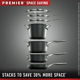 Calphalon Premier Space-Saving Stackable Pots, 10-Piece Hard-Anodized ...