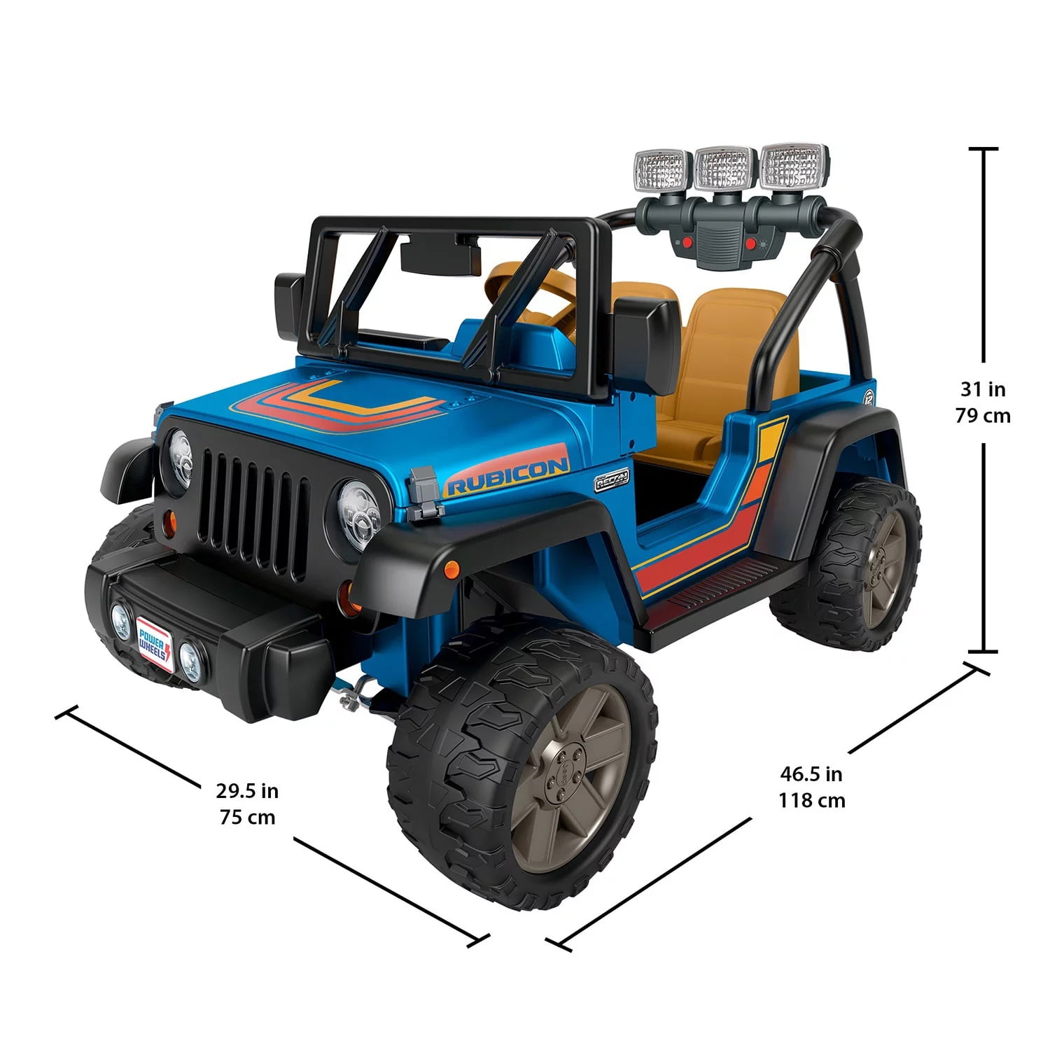 Buy Power Wheels Retro Jeep Wrangler 12-Volt Ride-On Online at Lowest ...