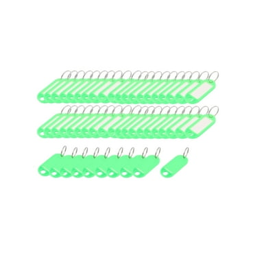 Plastic Key ID Tags Name Card Labels Keyring Keychain White 10pcs ...