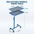 Adjustable Rolling Work Table with Wheels, 220LBS Heavy Duty Mobile ...