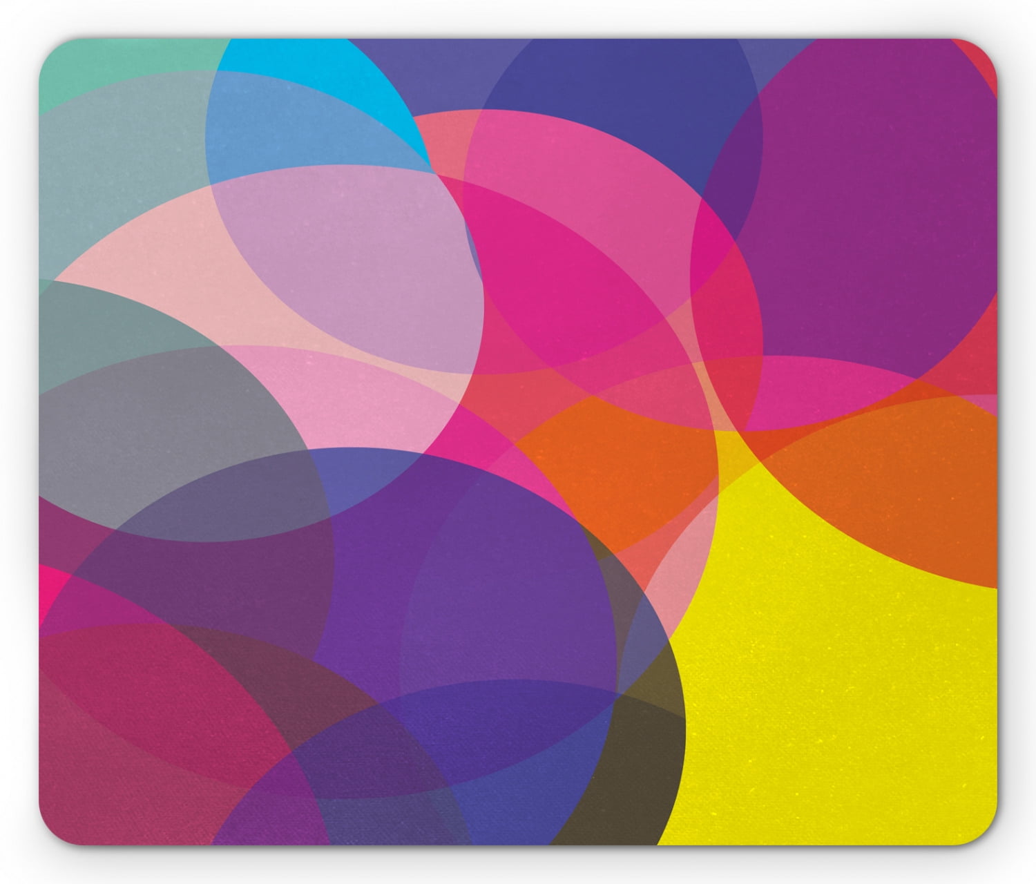 Geometric Mouse Pad, Abstract Colorful Circles Pattern Superimposed ...