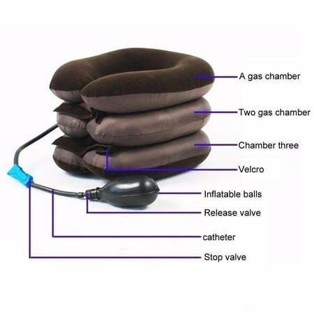 Air Inflatable Neck Traction Collar Pain Relief Cervical Traction ...