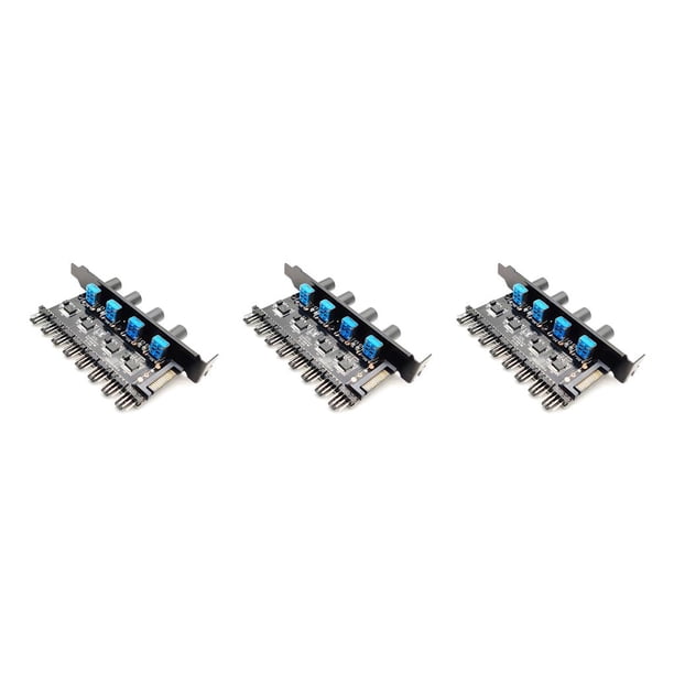 Becaristey 3pin/4pin Chassis Fan Hub Speed Controller Cooler Splitter ...