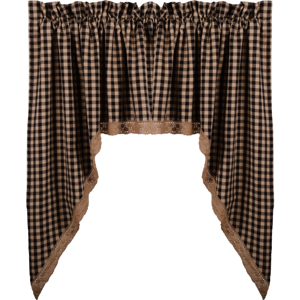Heritage House Lace Swags Red Black or Oat - Walmart.com