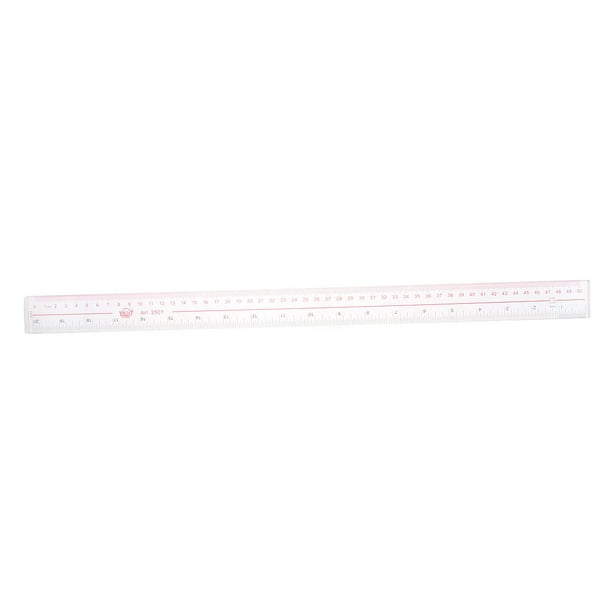 Clear Plastic Inch Metric 50cm Measure Range Straight Ruler Measuring ...