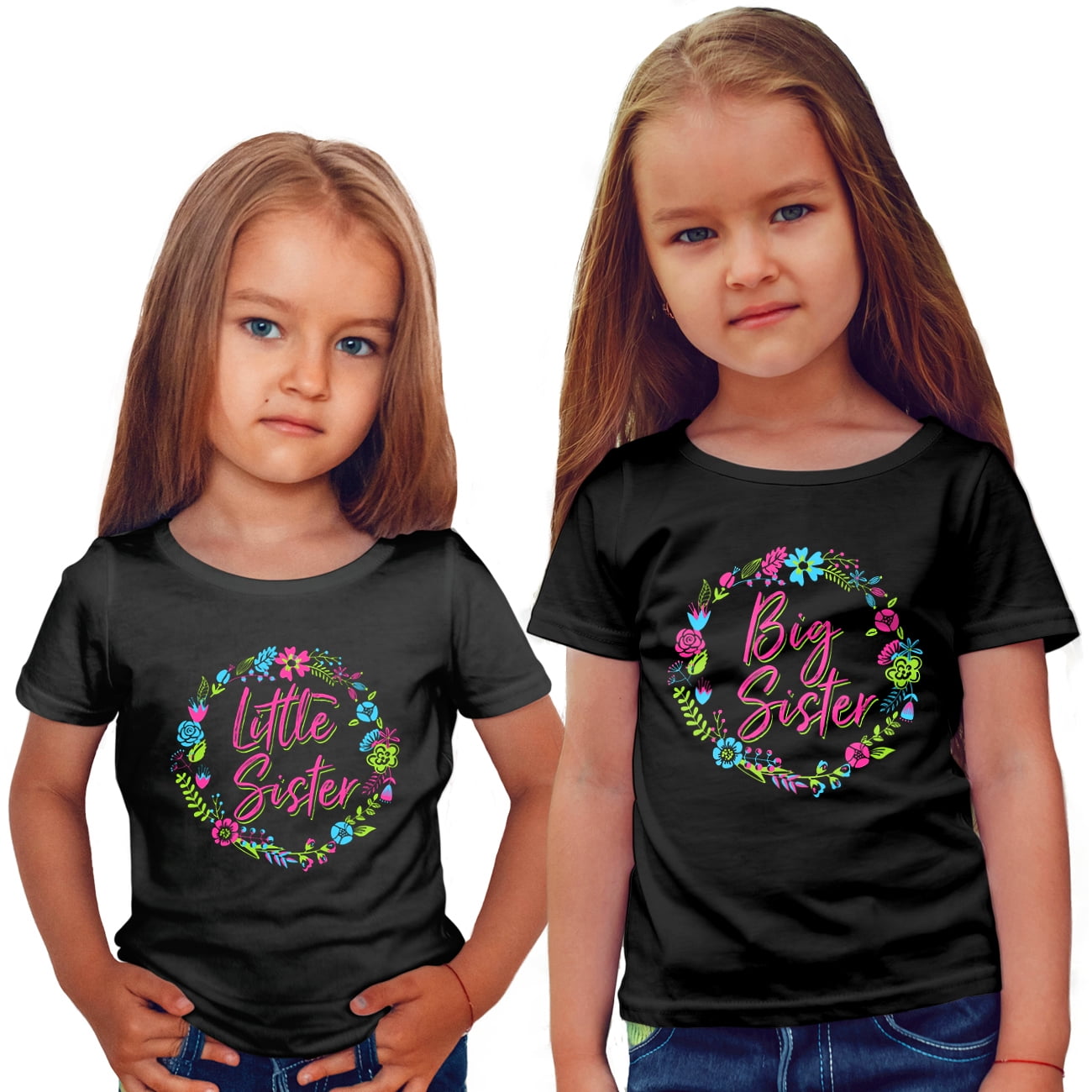 Feisty and Fabulous - Green Sibling Set, Sister Matching Shirts, Black ...