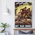 Buy War Bonds - WW2 Propaganda Canvas Printing Art Poster for Living ...