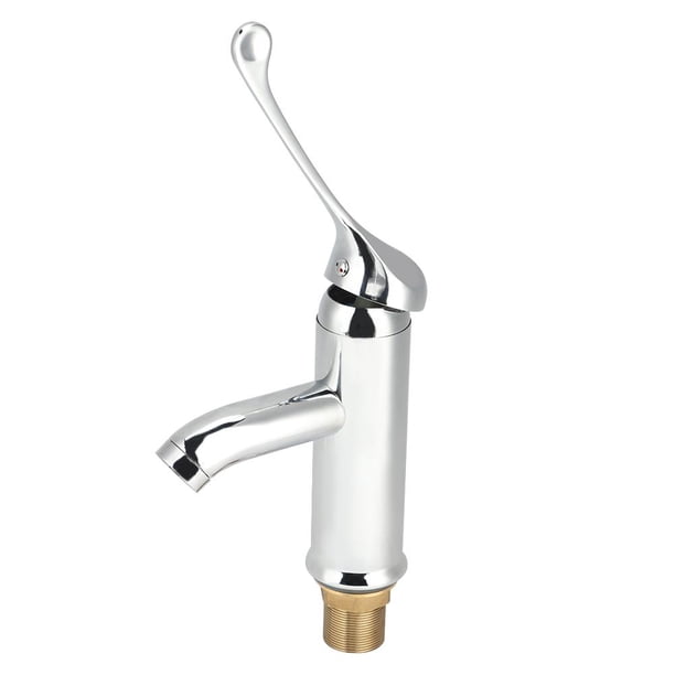 Qiilu Long Handle Vertical Type Countertop Water Faucet Cold Hot Water ...
