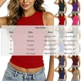 AHTJRT Womens High Neck Crop Tank Tops Stretch Slim Fitted Basic ...
