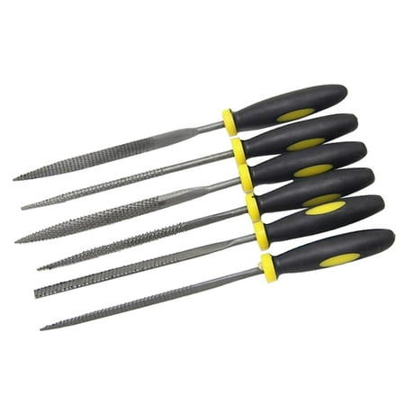 Mini Assorted Wood Rasp File Set Steel Rasps Files with Rubber Handle 6 ...