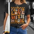 Fall In Love With Music Groovy Thanksgiving Music Teacher TShirt ...