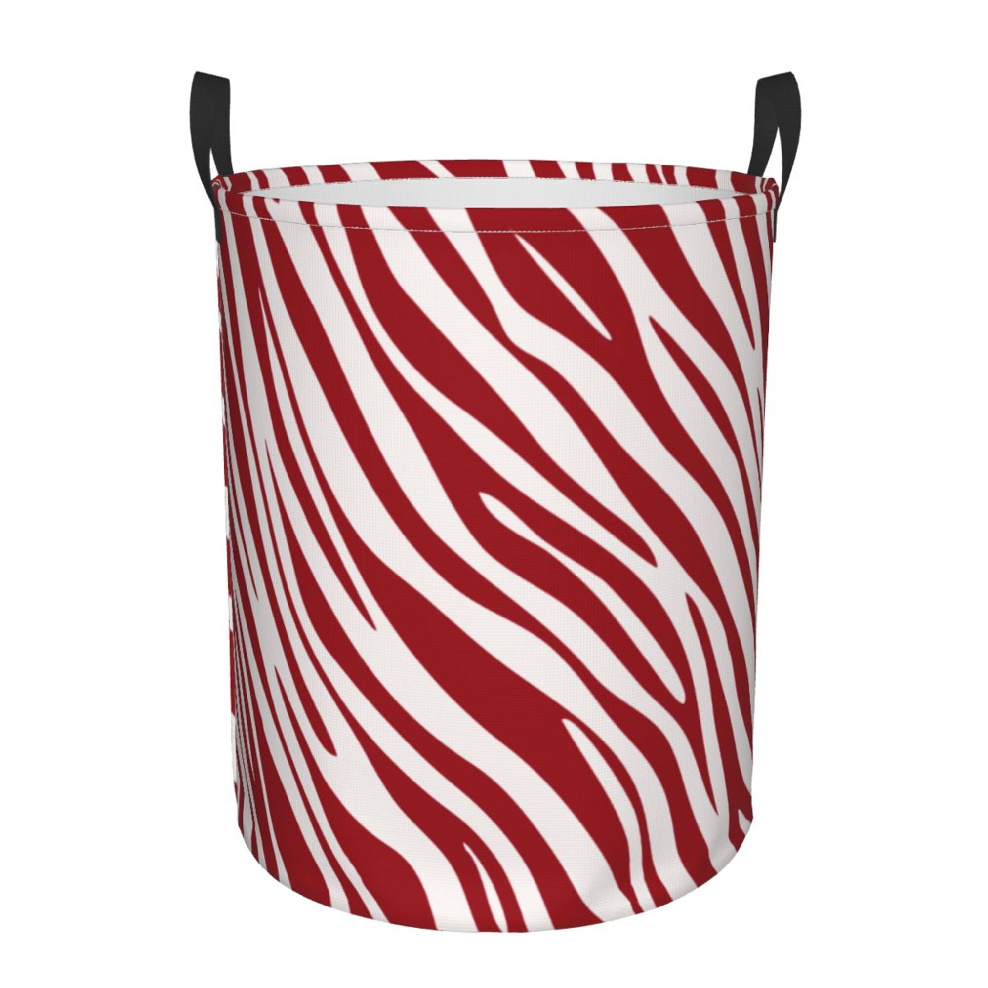 XMXY Round Laundry Basket Organizer, Zebra Animal Print Pattern ...